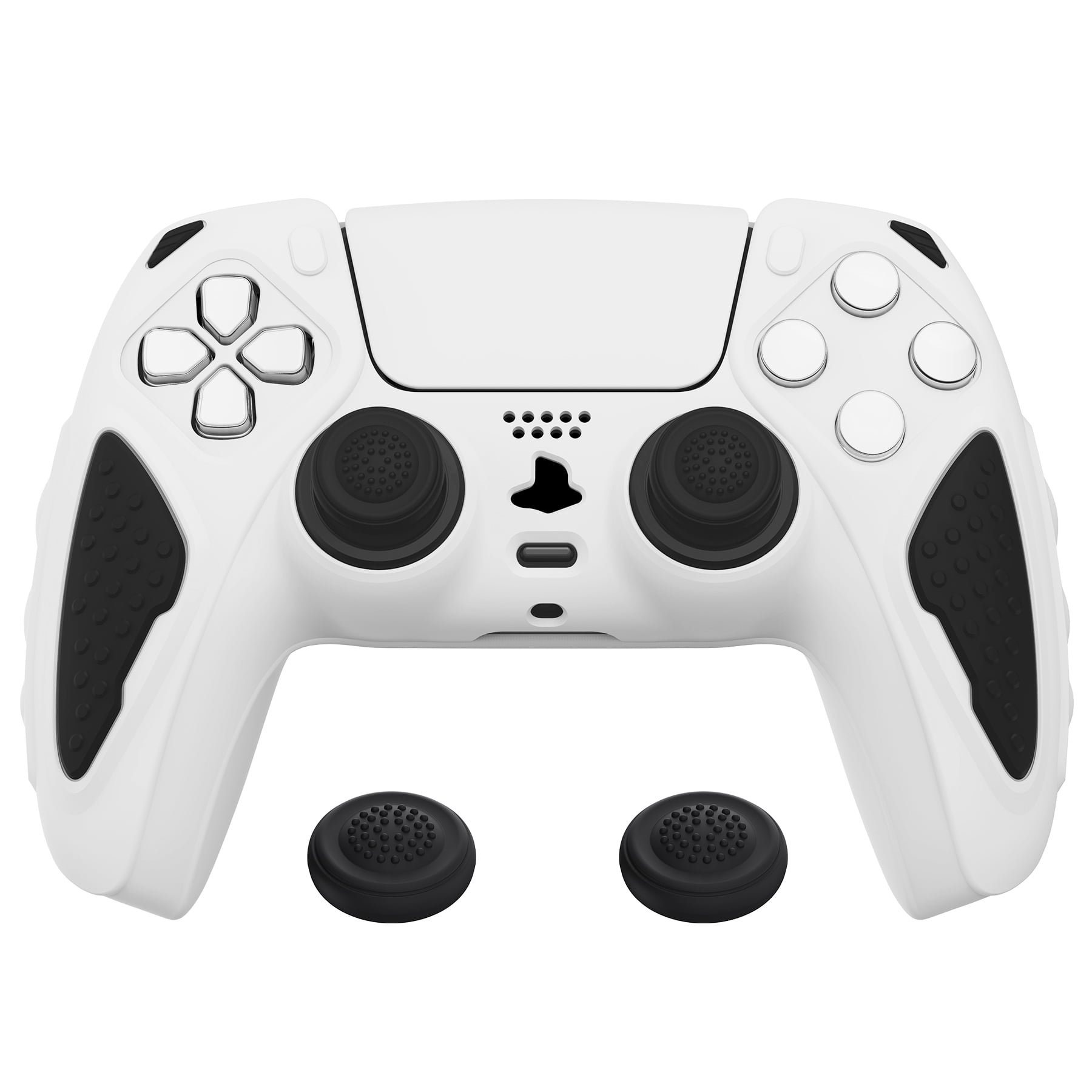 PlayVital Knight Edition White & Black Two Tone Anti-Slip Silicone ...