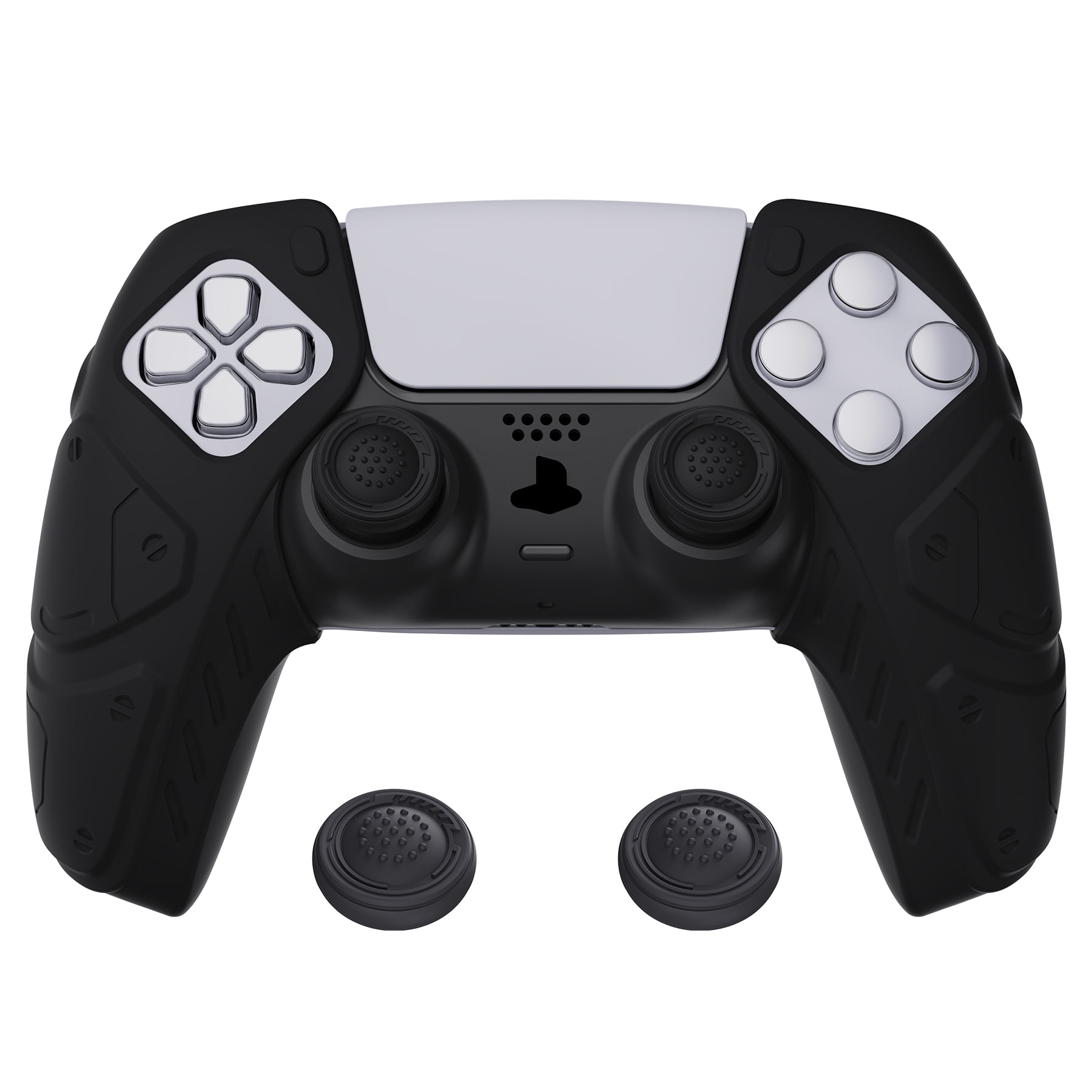 PlayVital PS5 Mecha Edition Black Silicone Controller Grips ...