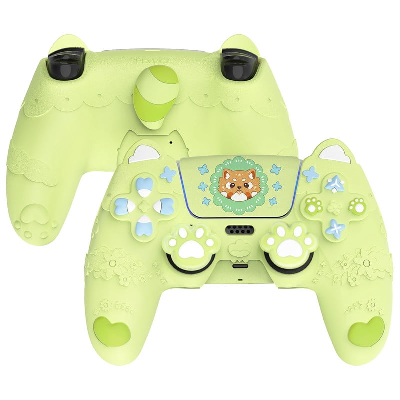 PlayVital Panda PS5 Controller Cover - Anti-Slip Silicone Skin w ...