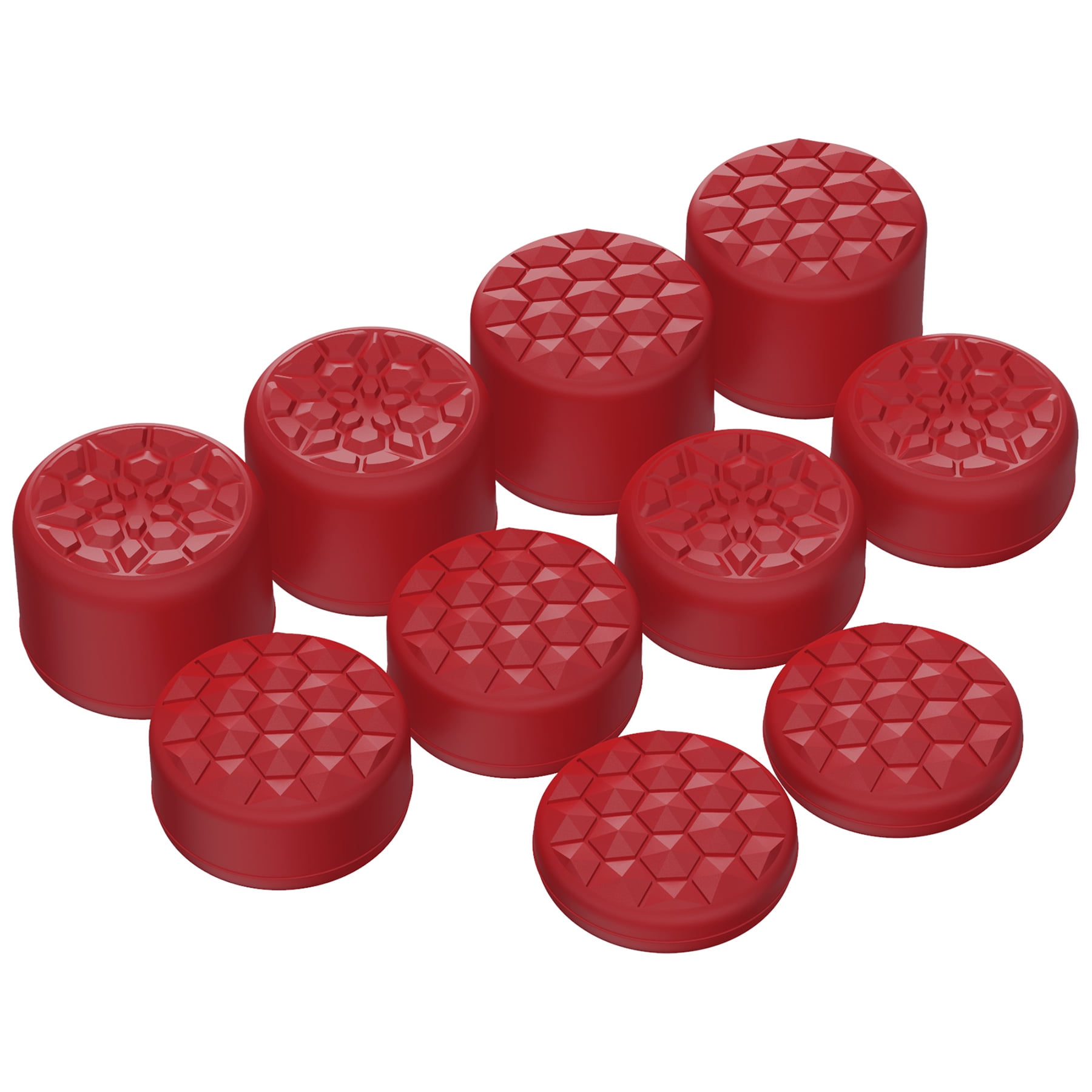 PlayVital Passion Red Ergonomic Thumbstick Caps for PS5 for PS4 Xbox ...