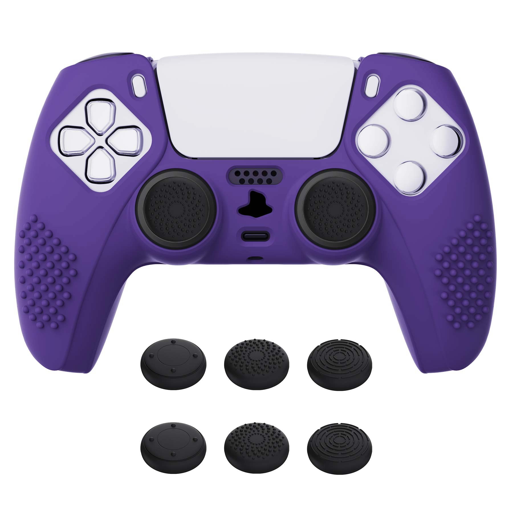 playvital PS5 Controller Anti-Slip Silicone Cover Skin with 6 Thumb ...