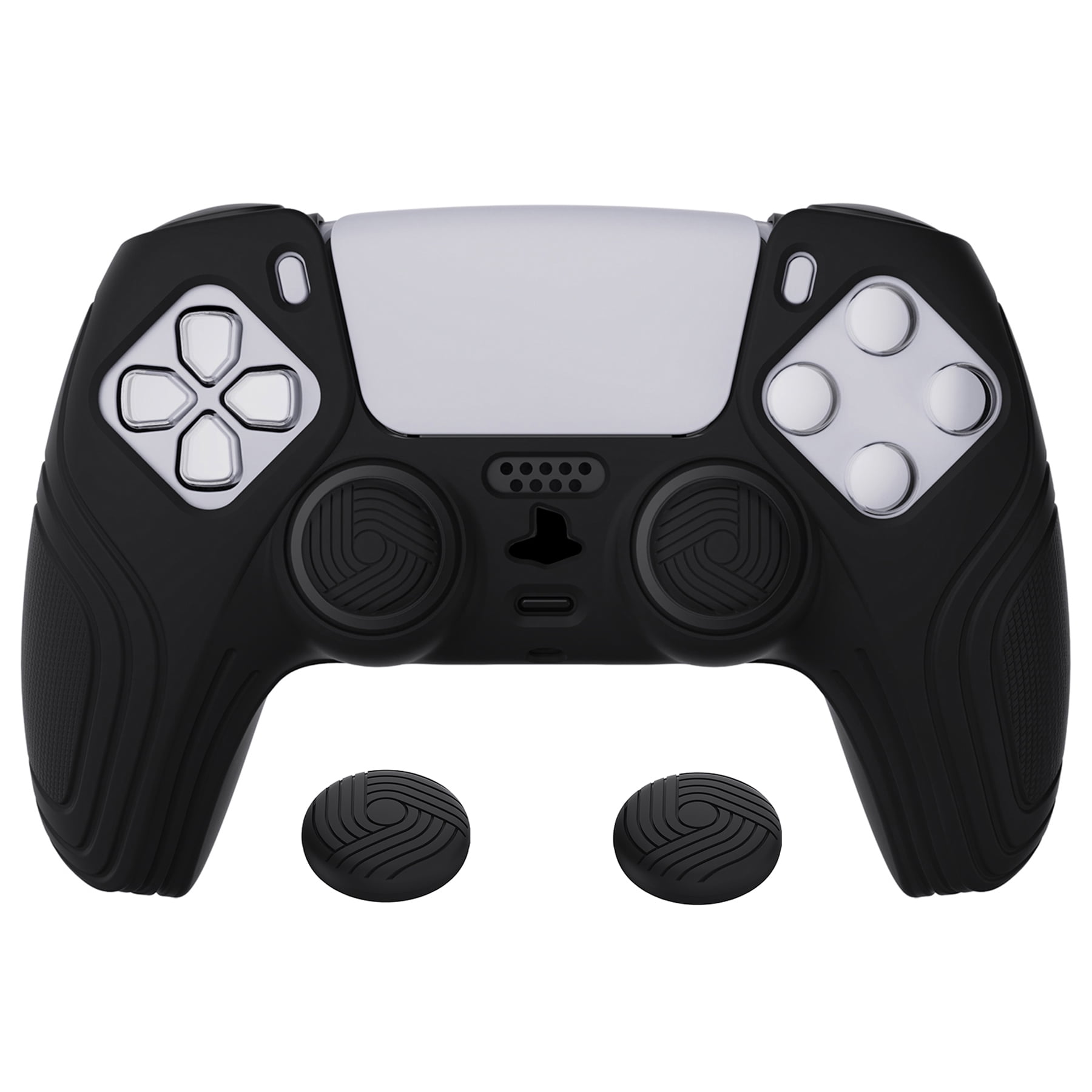 PlayVital Samurai Edition Black Anti-Slip Controller Silicone Skin for ...