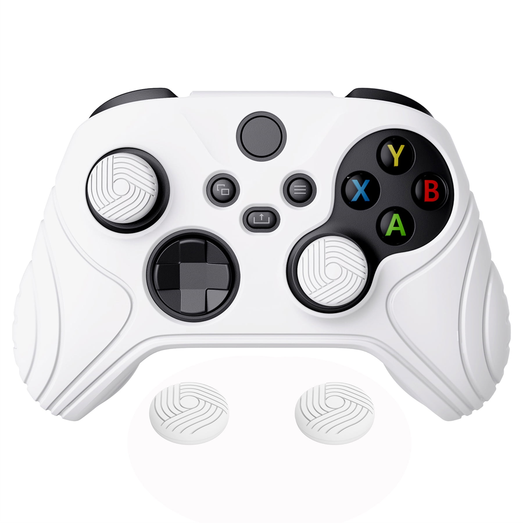 PlayVital Samurai White Anti-Slip Grip, Silicone Case for Xbox Core ...