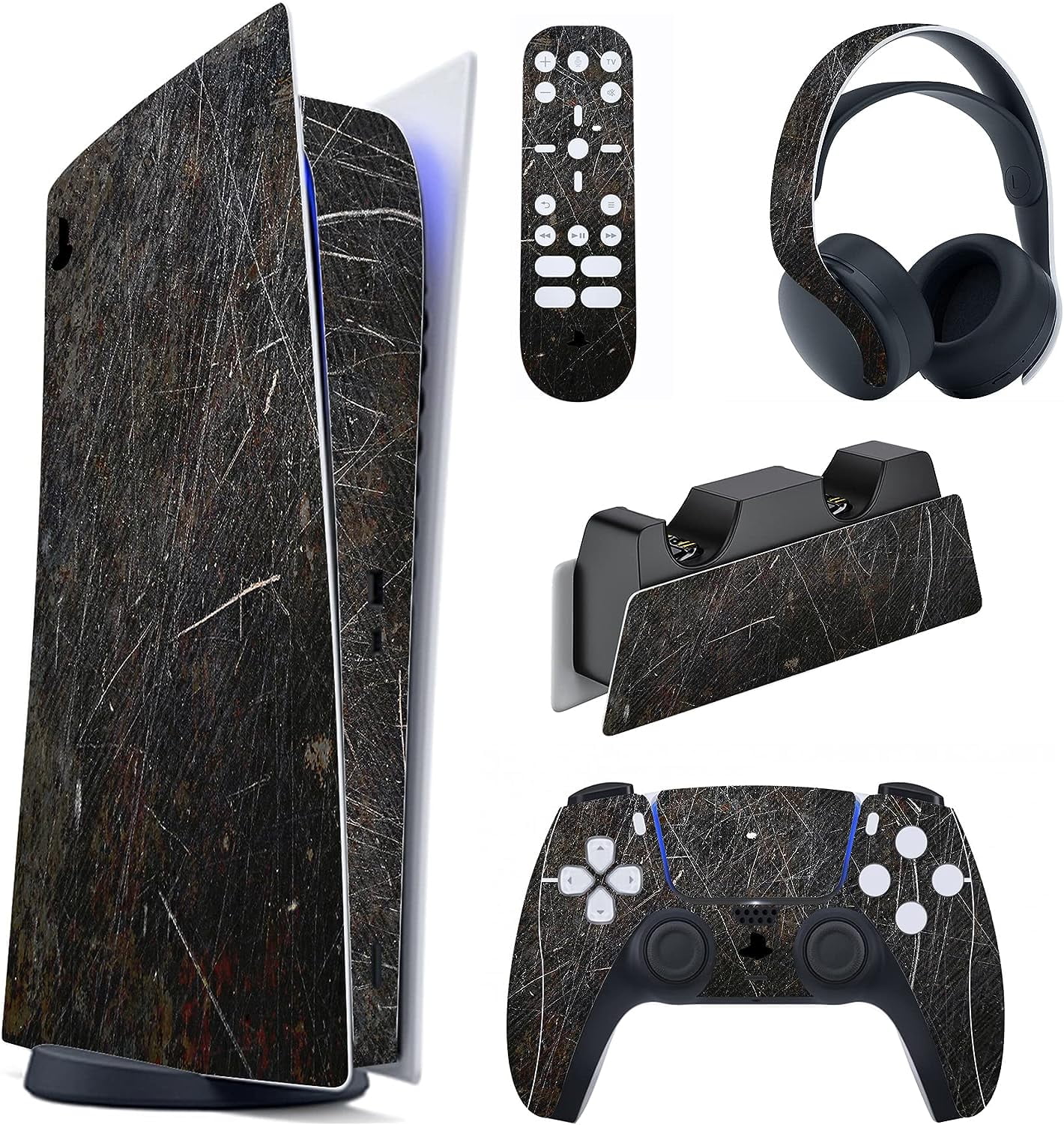 PlayVital Scratches Full Set Skin Decal for ps5 Console Digital Edition ...