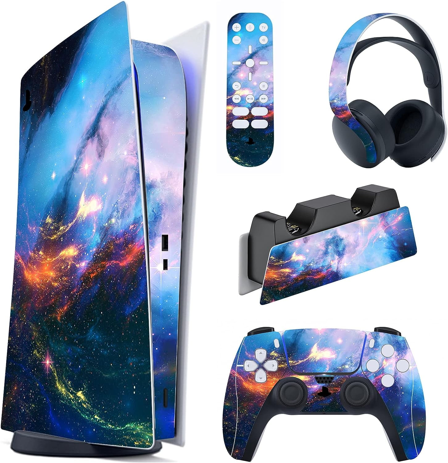 PlayVital Starry Sky Full Set Skin Decal for ps5 Console Digital ...