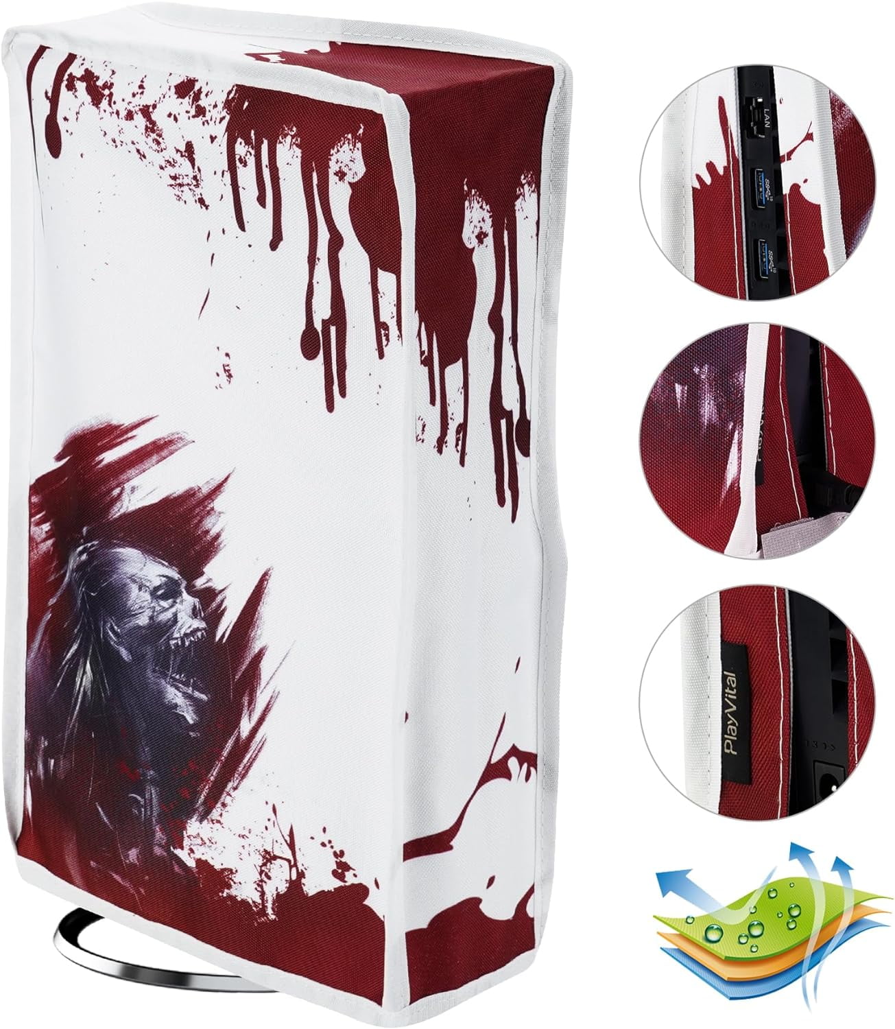 PlayVital Vertical Dust Cover for ps5 Slim Disc Edition(The New Smaller ...