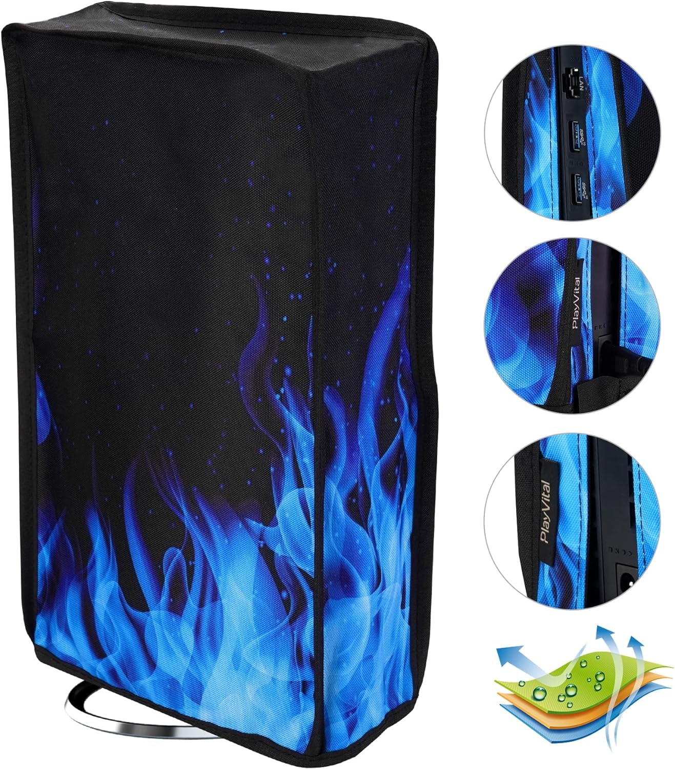 PlayVital Vertical Dust Cover for ps5 Slim Disc Edition(The New Smaller ...