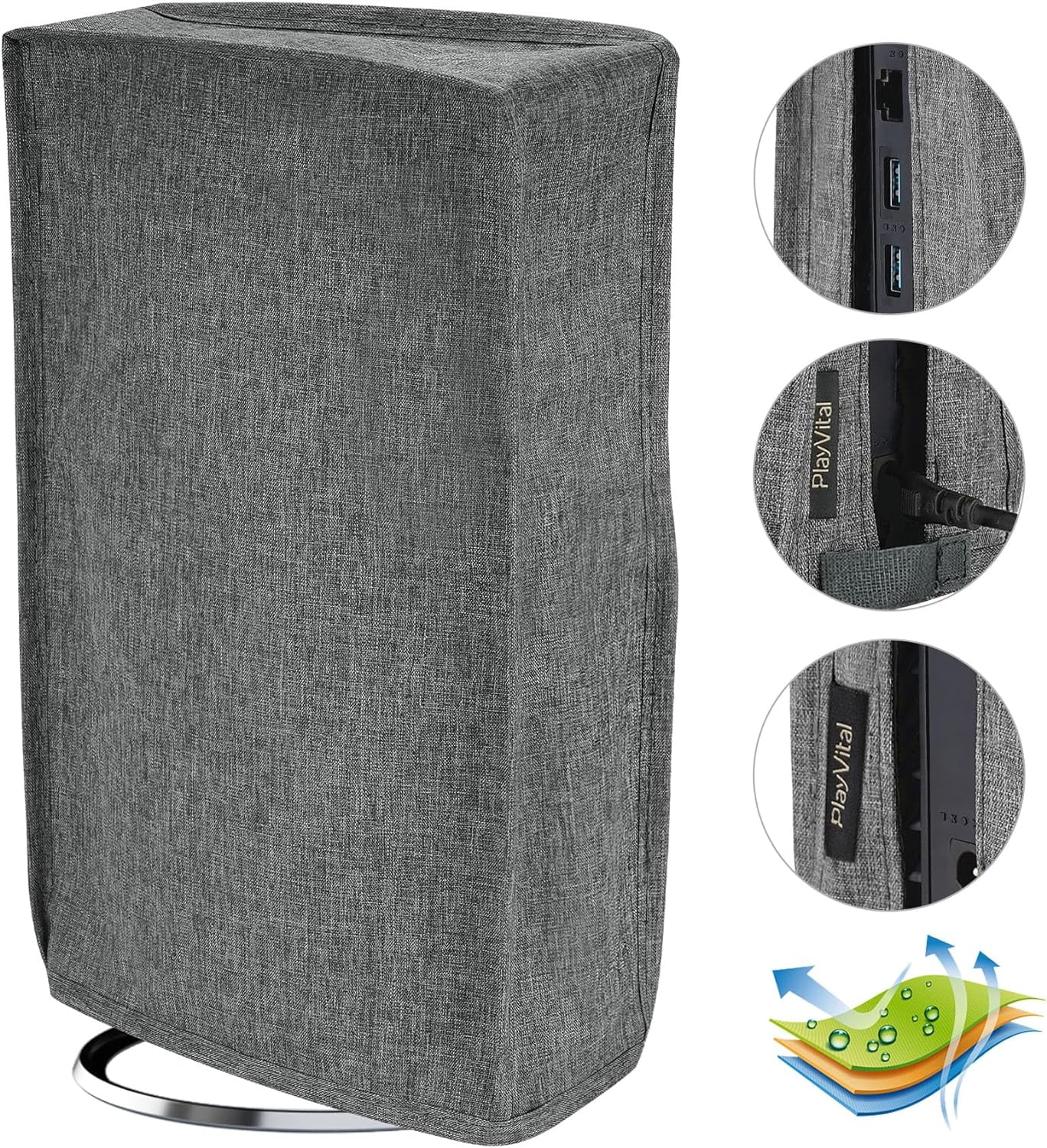 PlayVital Vertical Dust Cover for ps5 Slim Disc Edition(The New Smaller ...