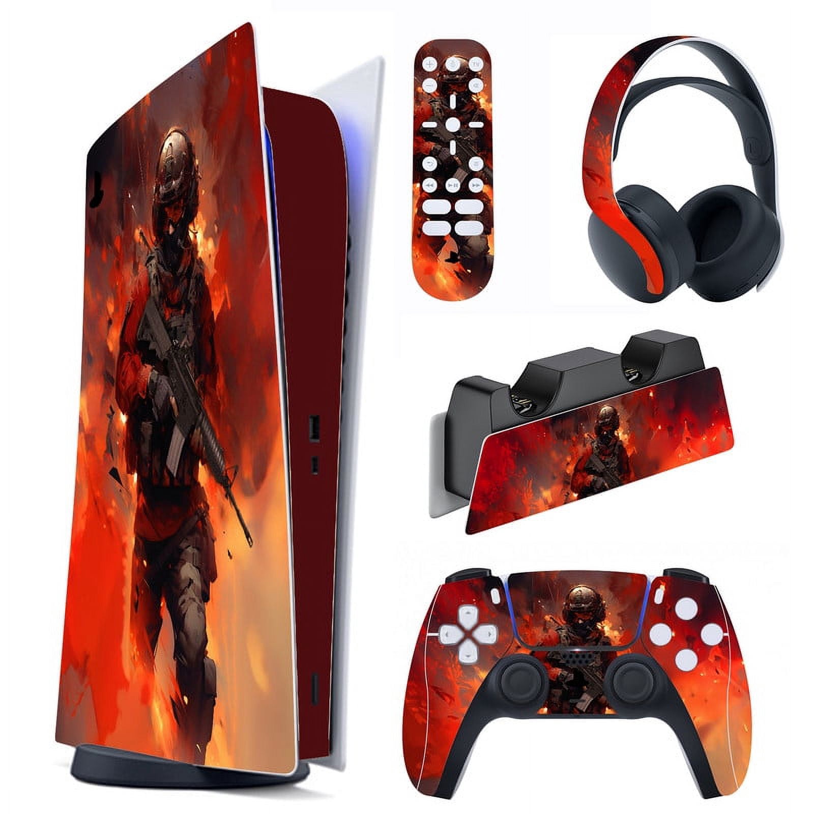 PlayVital Warfire Full Set Skin Decal for ps5 Console Digital Edition ...