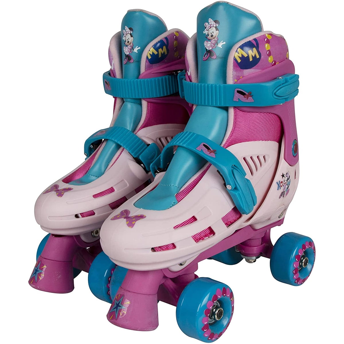 PlayWheels Kid's Classic Quad Roller Skates - Size Minnie Mouse - 10-13 ...