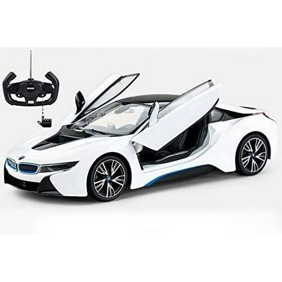 PlayWorld 1:14 RC BMW i8 Remote Control Car with Open Doors White ...