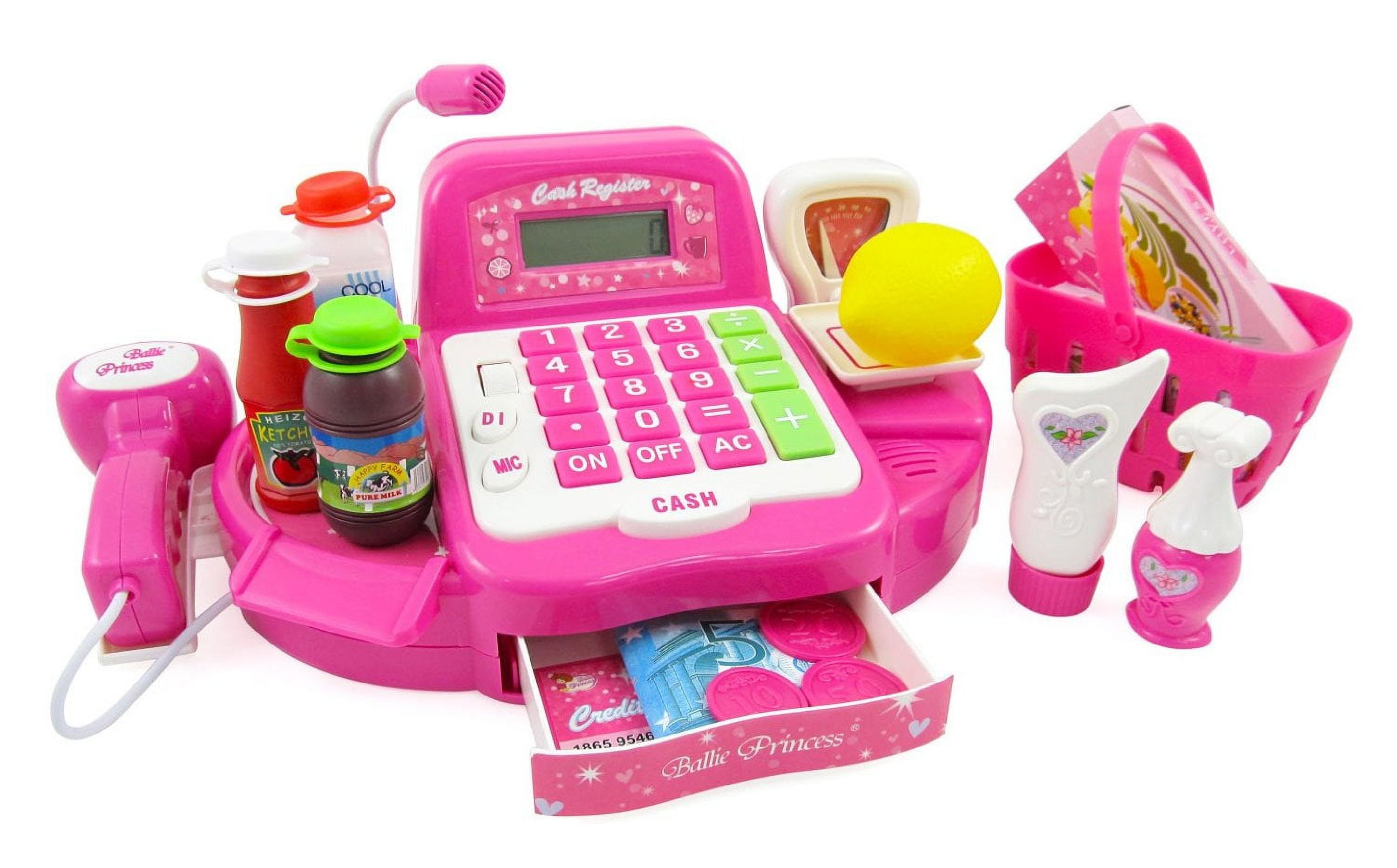Free Shipping! PlayWorld 12" Pink Cash Register Toy with Realistic ...