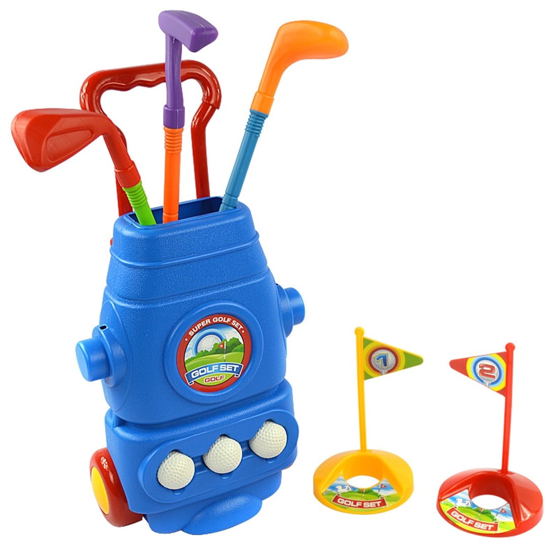 PlayWorld Kids Golf Set - 3 Clubs, 3 Balls, 2 Holes - Walmart.com