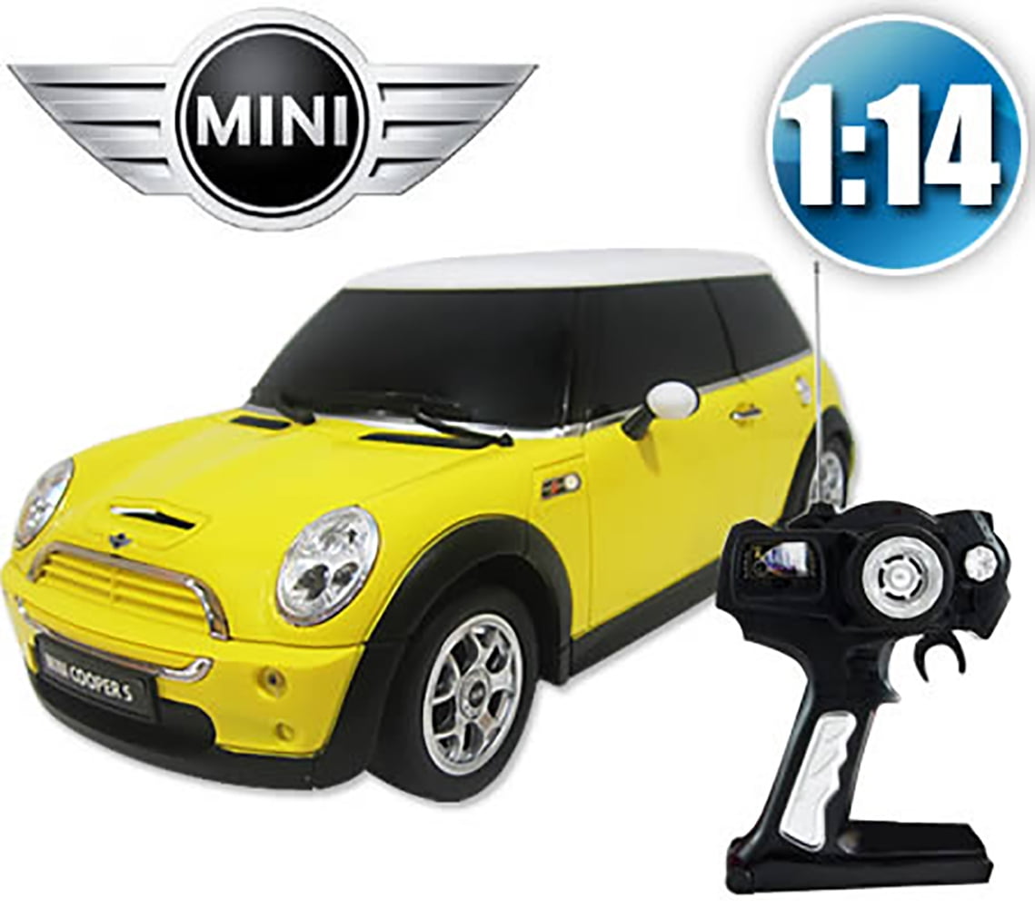 PlayWorld Ready! Set! Race! 1:14 RC Minicooper - Yellow - Walmart.com
