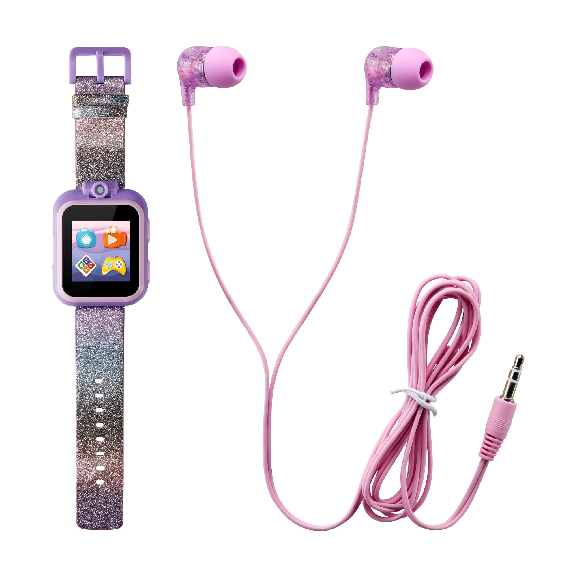 PlayZoom 2 Kids Smartwatch 42mm Purple Plastic Case with Pink Glitter ...