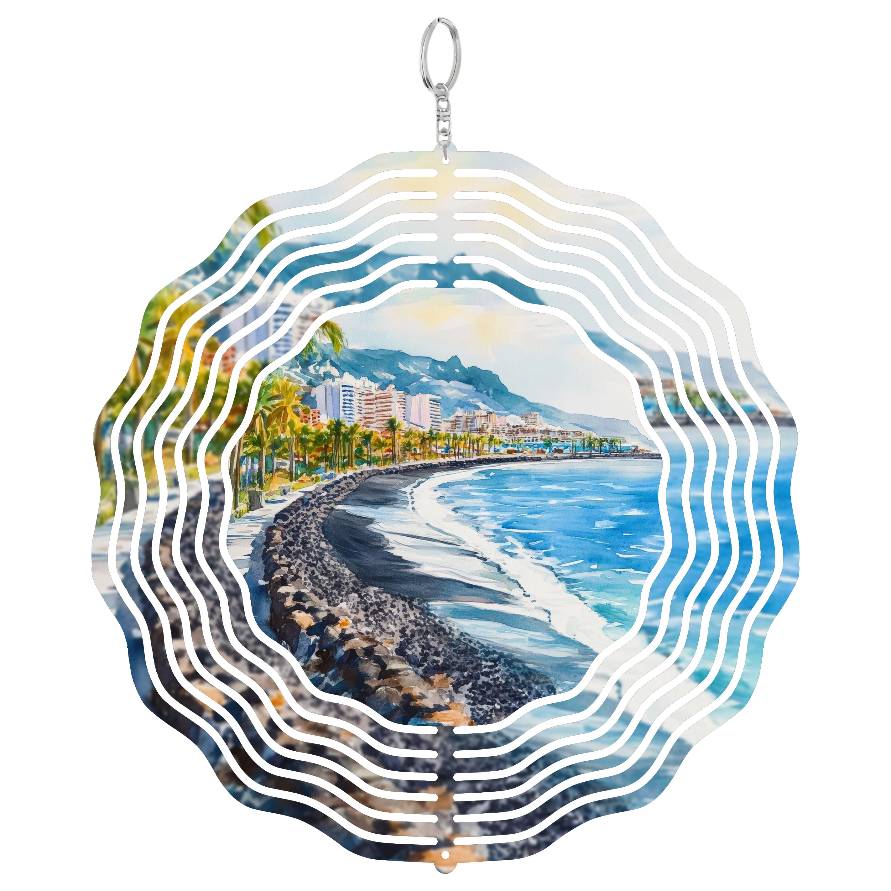 Playa De Las Americas Tenerife 3D Wind Spinner Kinetic Hanging Yard Art ...