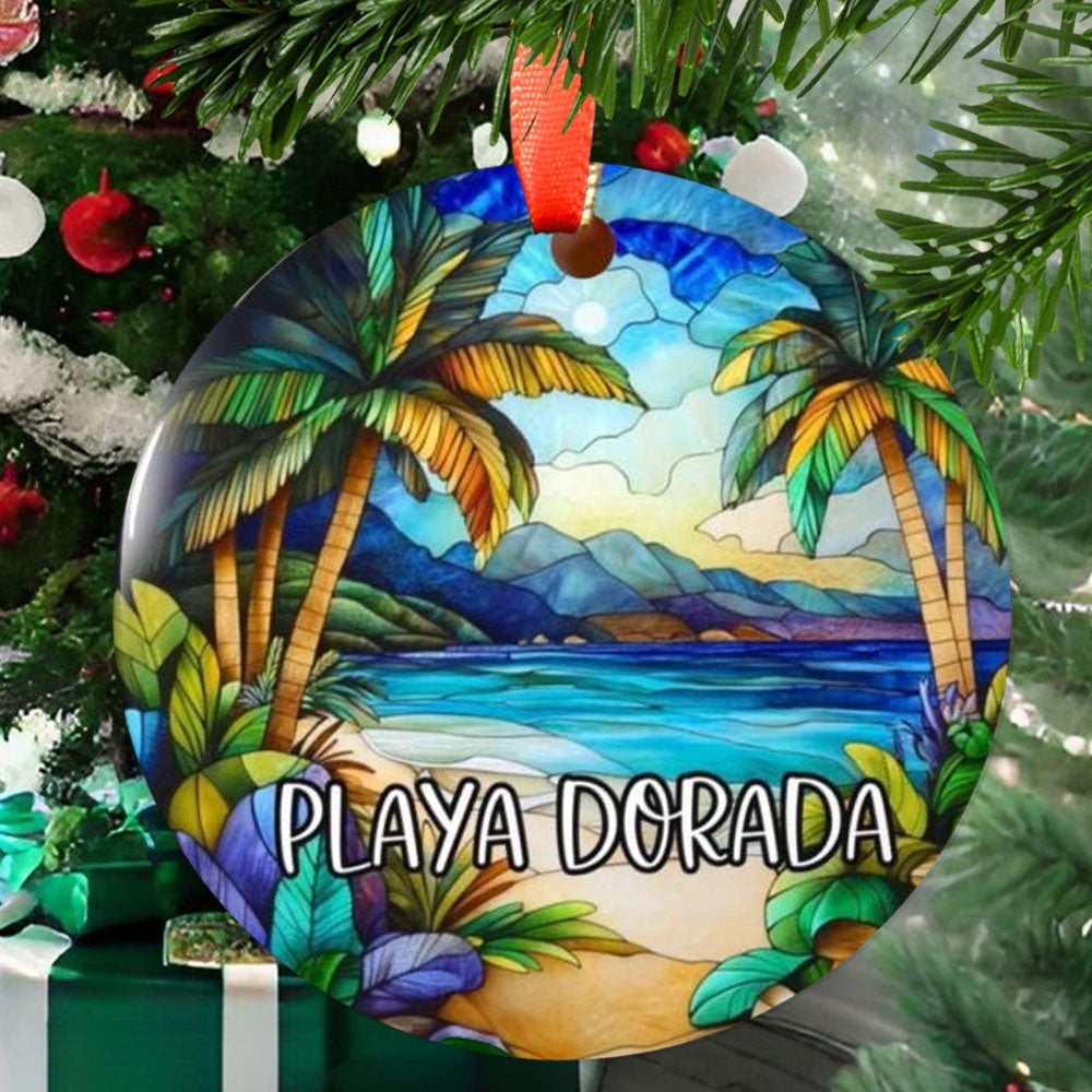Playa Dorada Christmas Ornament, Ceramic/Acrylic - Playa Dorada ...