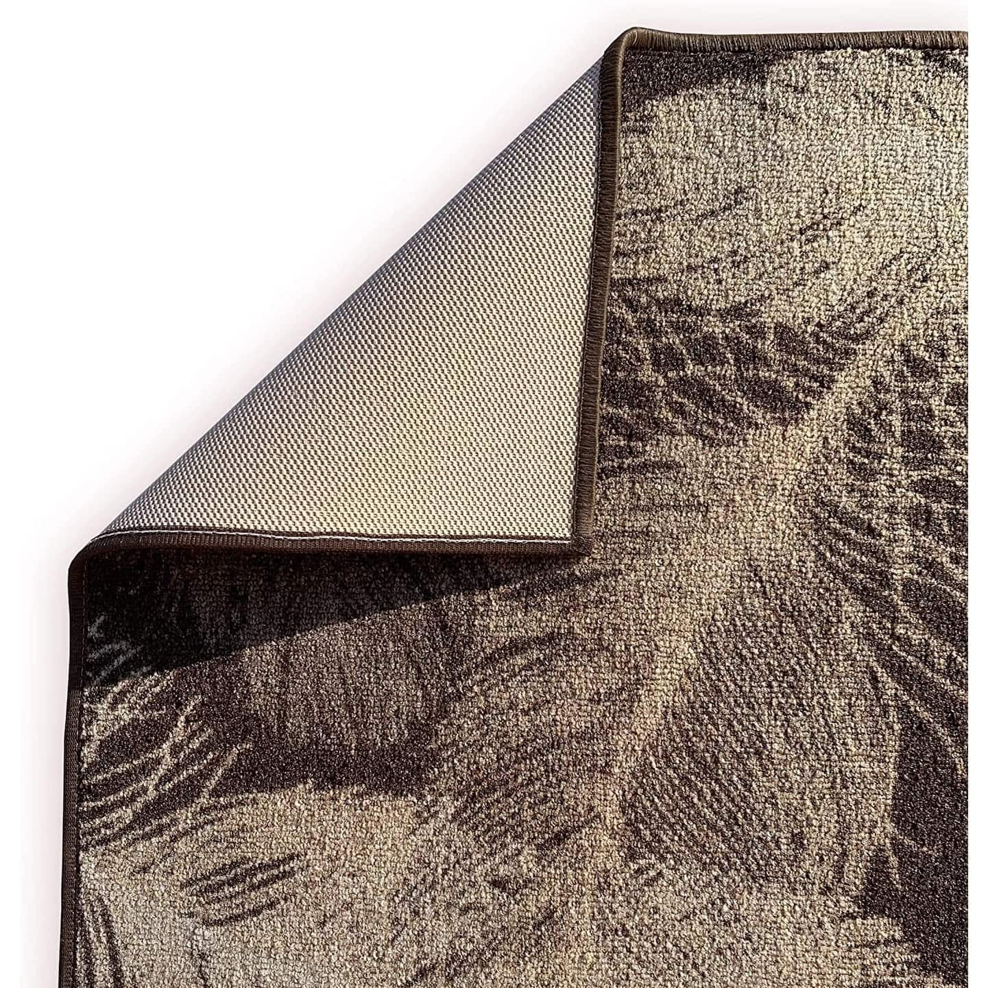 Playa Rug Custom Size Feather Design 26 Inch Wide Non-Slip Stair Runner ...