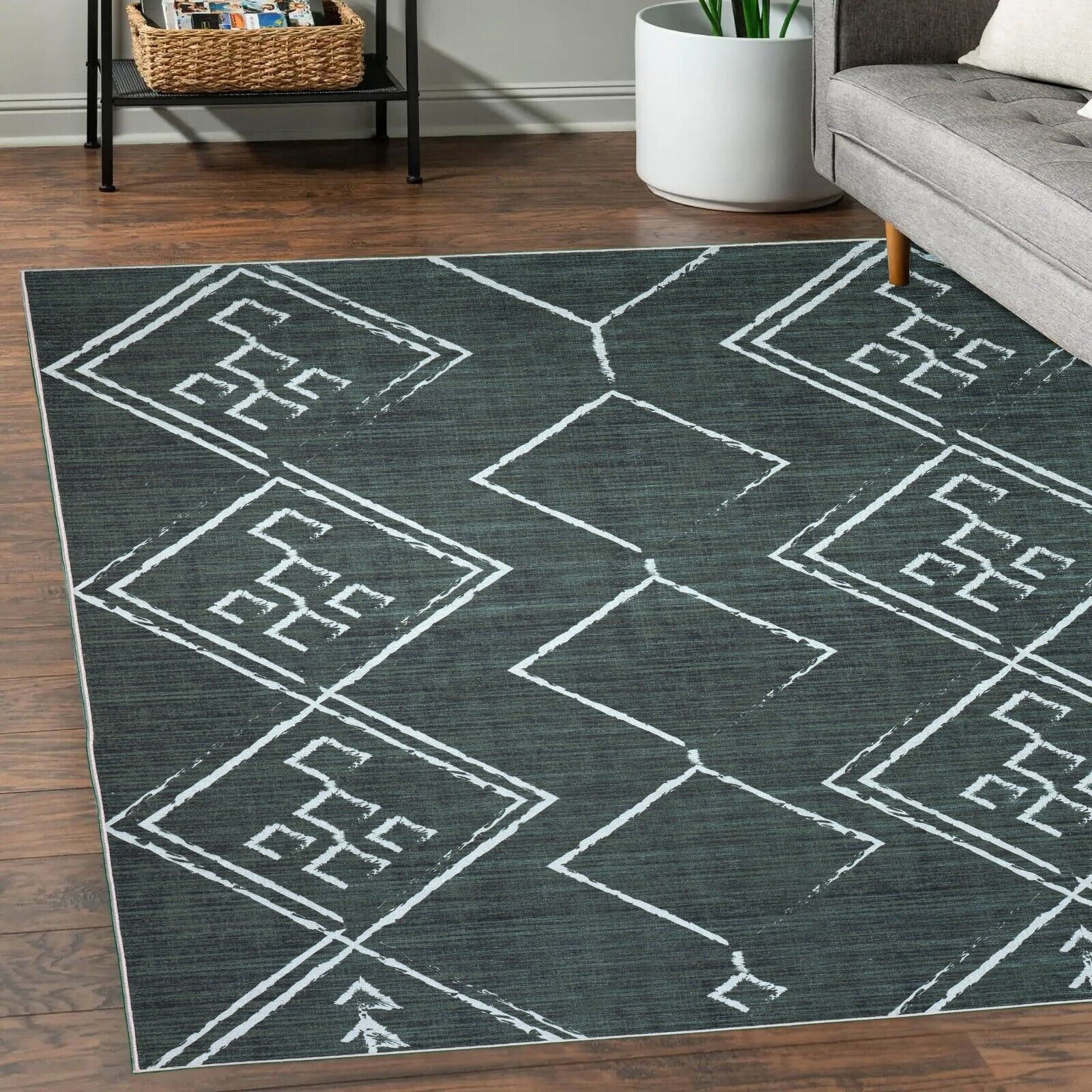 Playa Rug Machine Washable Area Rug With Non Slip Backing - Stain ...