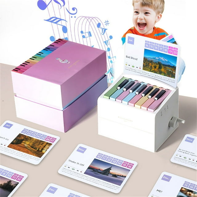 Playable Piano Calendar 2025 Desk Calender,Music Lyrics Mini Piano ...