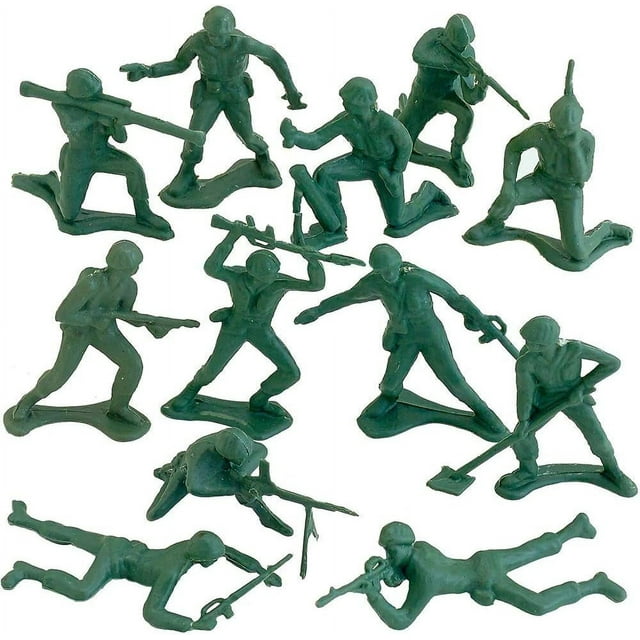 Playbees 144-Pack Green Plastic Army Men Figures - Little Green Army ...