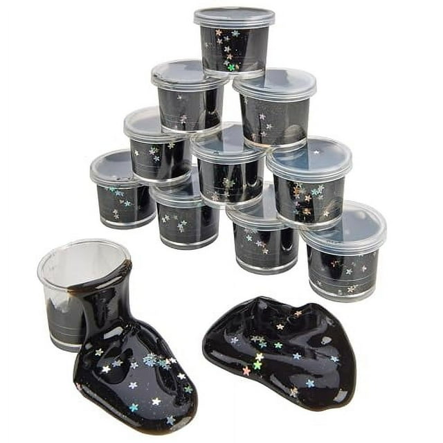 Playbees Black Nebula Slime - 24 Pack - Galaxy Star Slime Party Favors ...