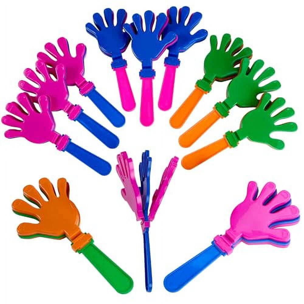 Playbees Colorful Hand Clappers - 12 Pack - 7" Noisemakers for Ultimate ...