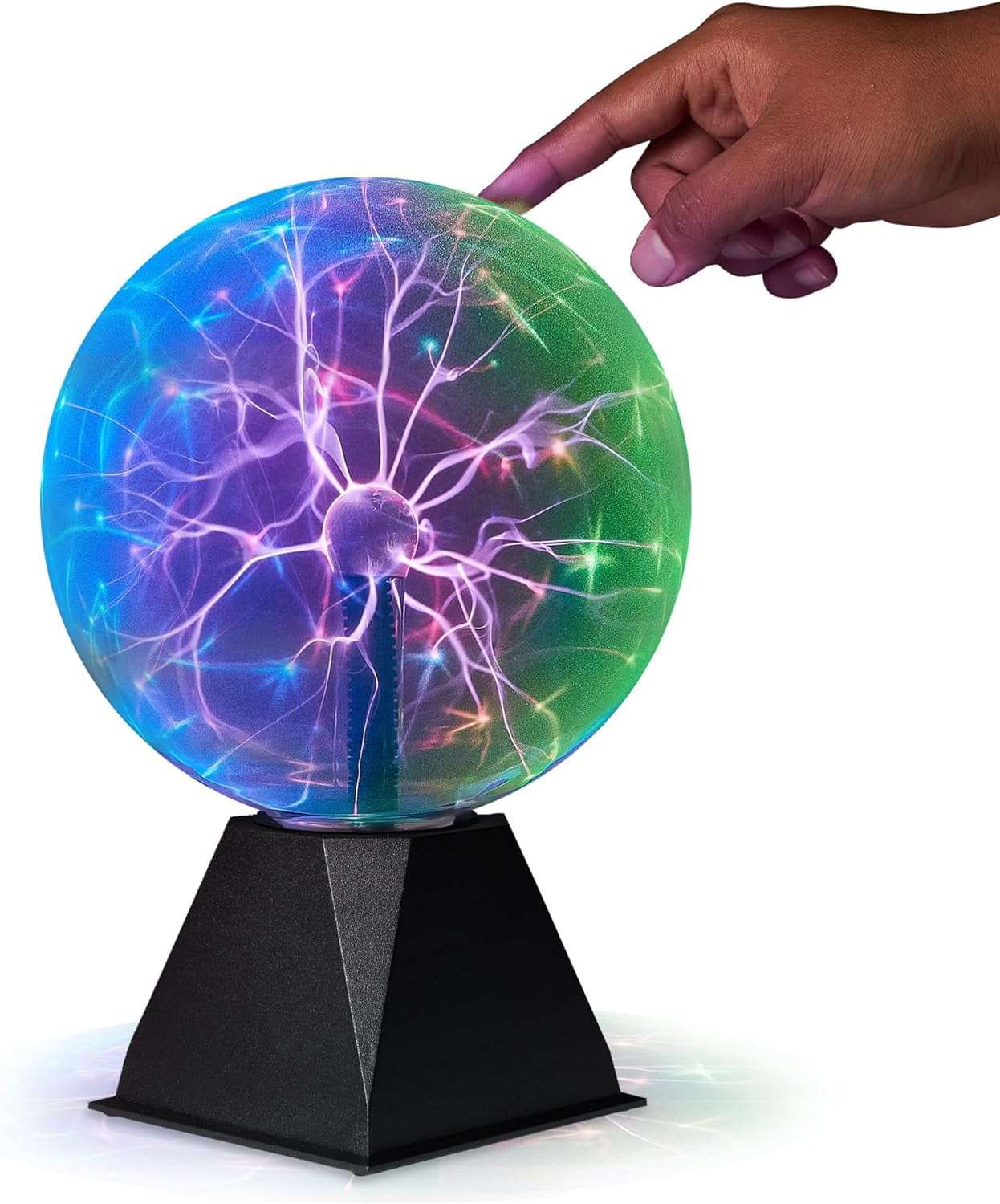 Playbees Colorful Plasma Ball - 7 Inch - Static Electricity in a Vacuum ...