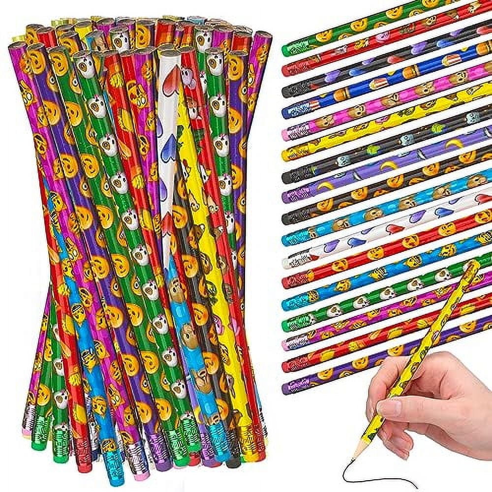 Playbees Emoticon Pencils - 144 Pack - Fun & Vibrant Writing Tools with ...