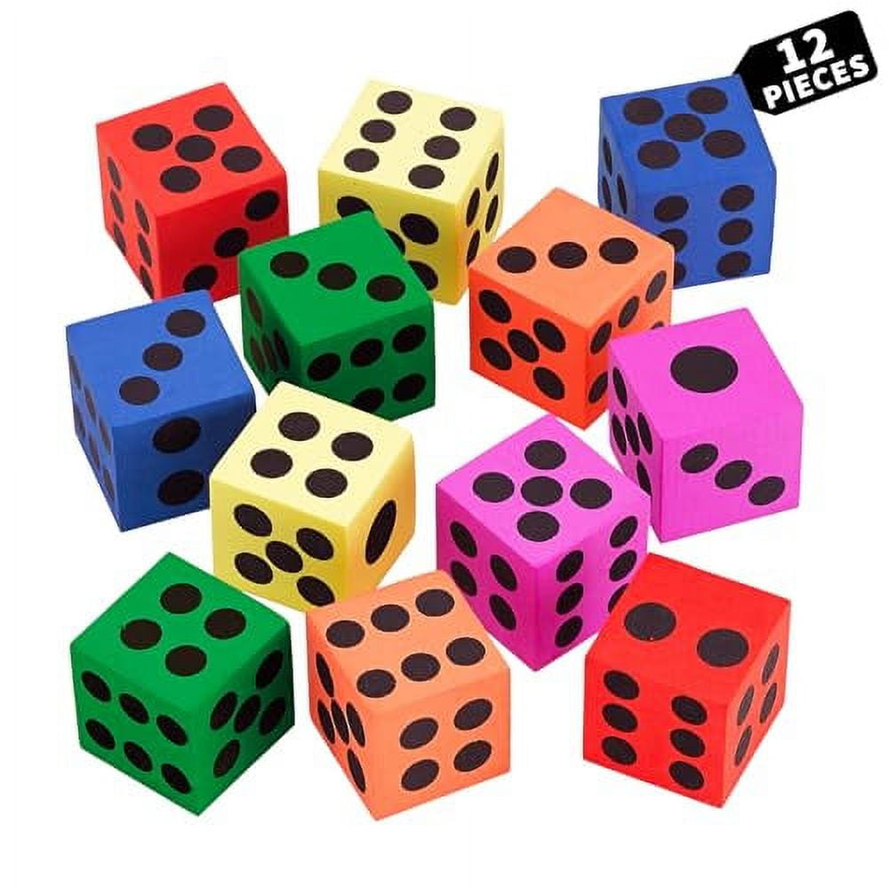 Playbees Foam Dice Set - 12 Pack - Classic Colors to Ignite ...