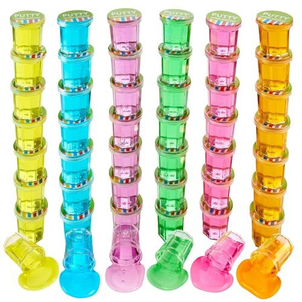 Playbees Mini Putty with Glitter - 48 Pack Neon Color Sludge ...