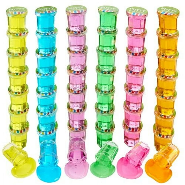 Playbees Mini Putty with Glitter - 48 Pack Neon Color Sludge ...