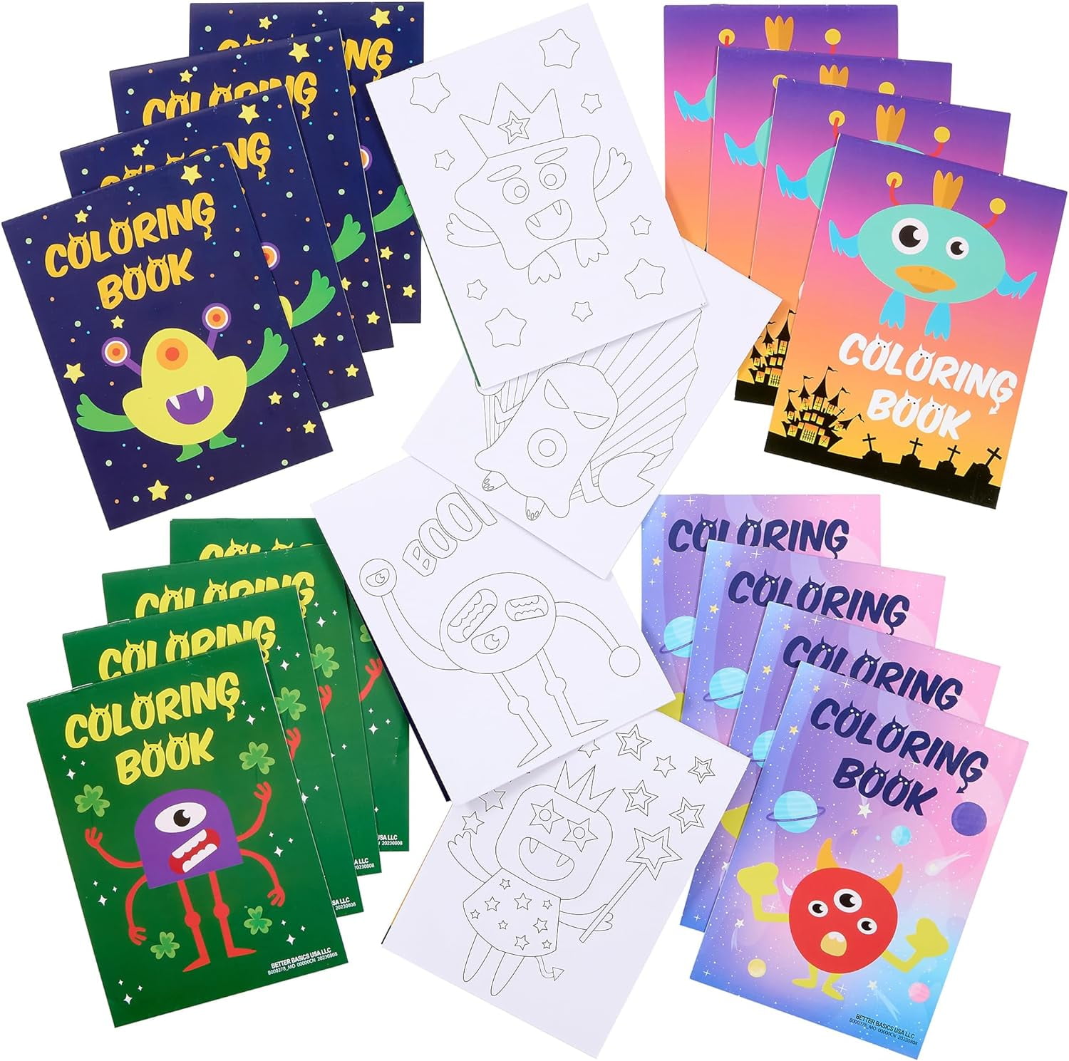 Playbees Monster Coloring Books - 20 Pack - Kids Monster Favors Boys ...