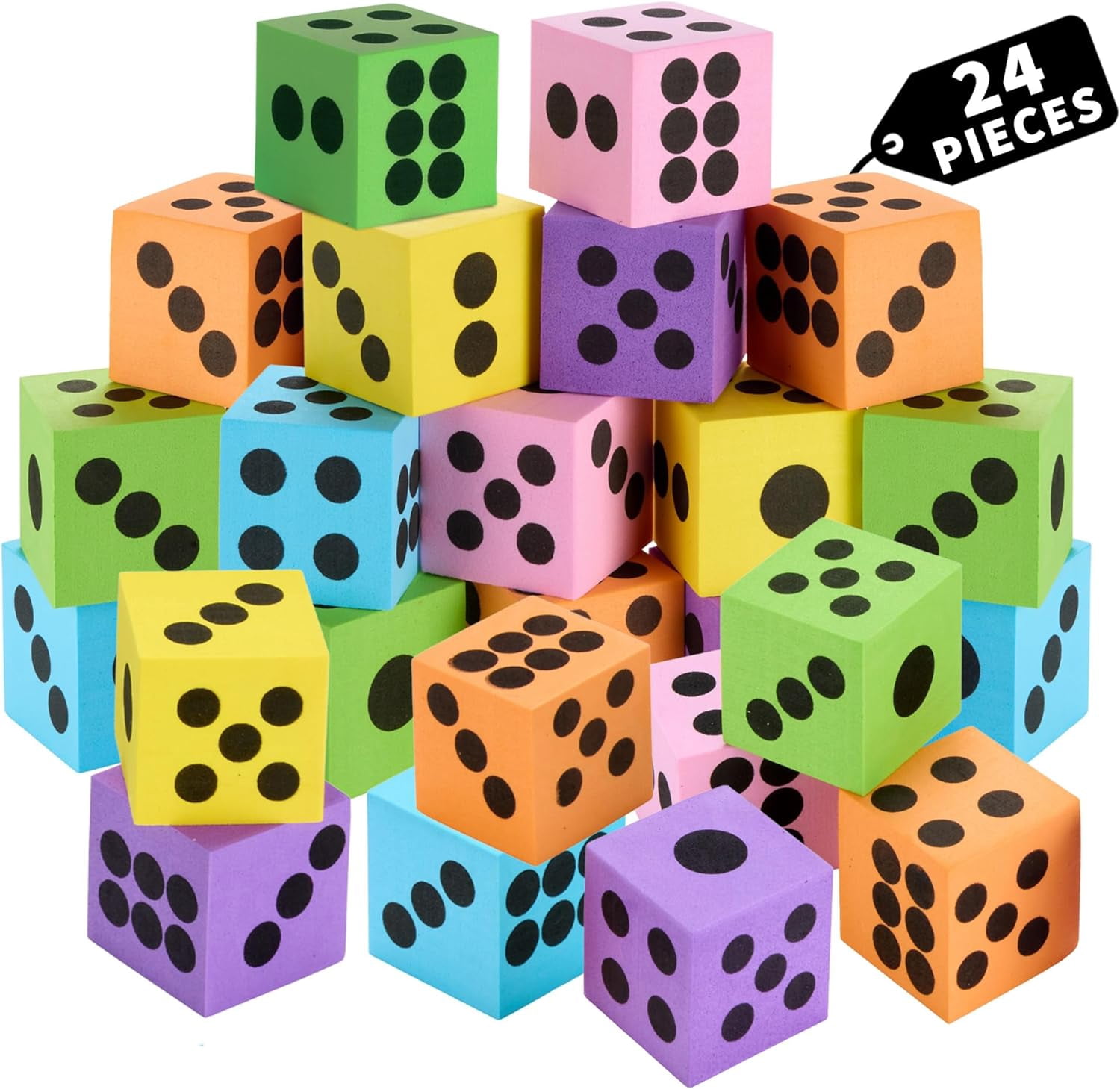 Playbees Neon Foam Dice Set - Ignite Imaginations, Boost Math Skills ...
