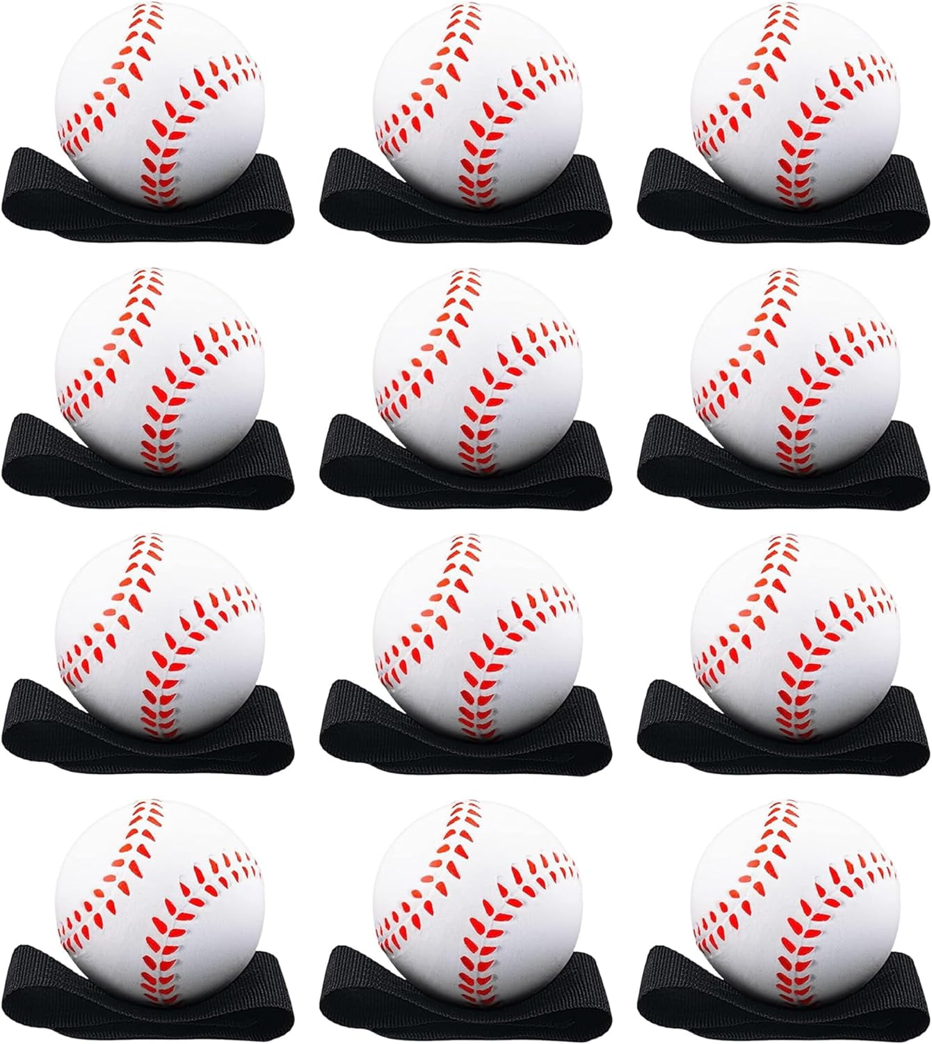 Playbees Reactive Practice Baseballs on Elastic Cord for Training Fun ...