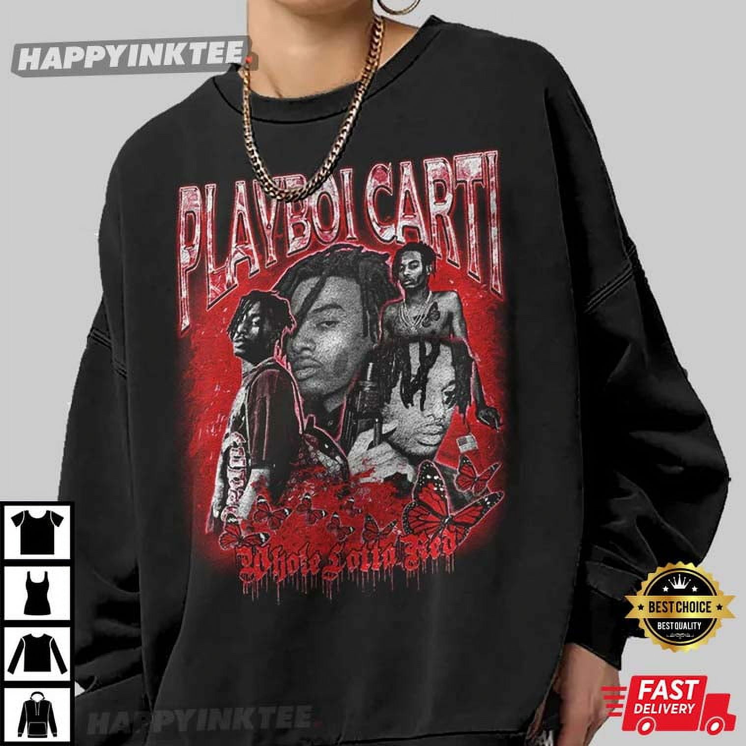 Playboi Carti 90s Inspired Best T-shirt - Walmart.com
