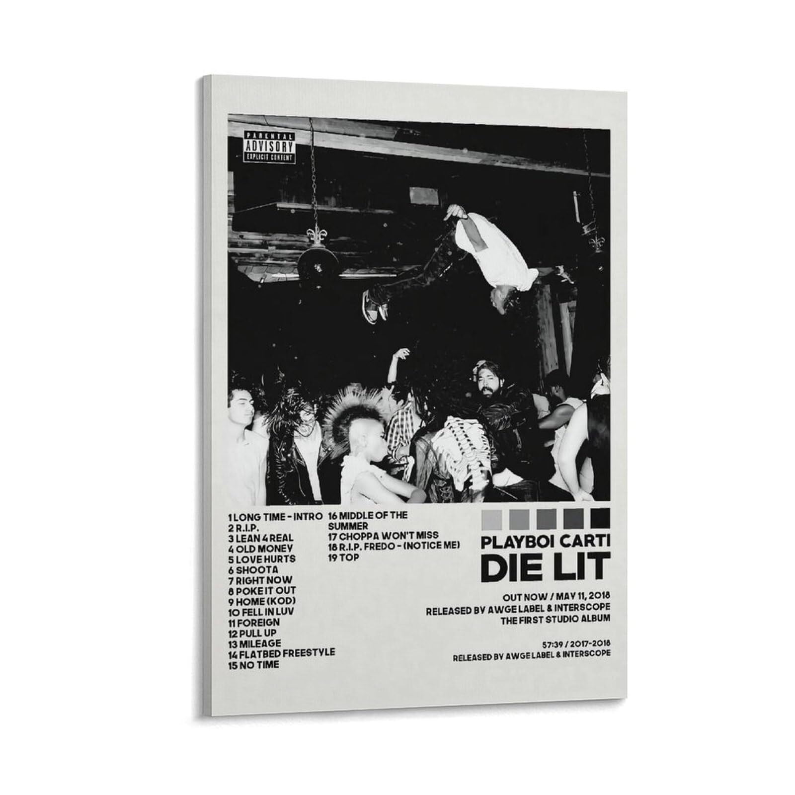 Playboi Carti - Die Lit Album Cover Canvas Print Music Poster for Room Aesthetic - Walmart.com