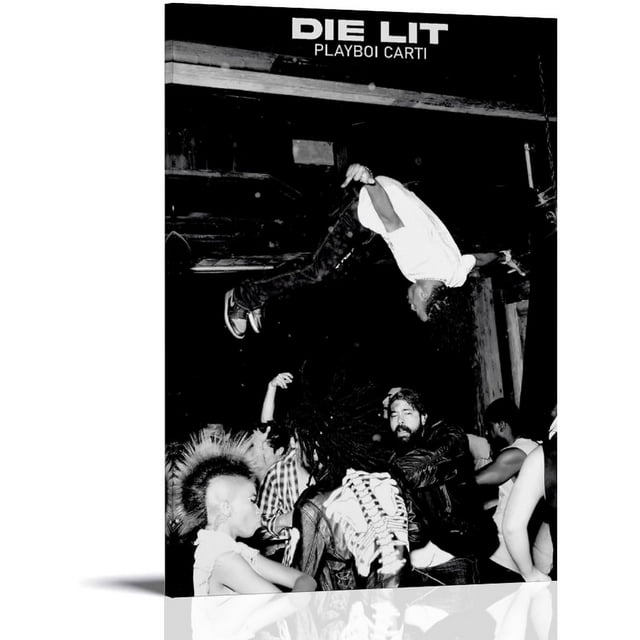 Playboi Carti Die Lit Poster Vintage Funky Poster 90s Canvas Wall Art ...