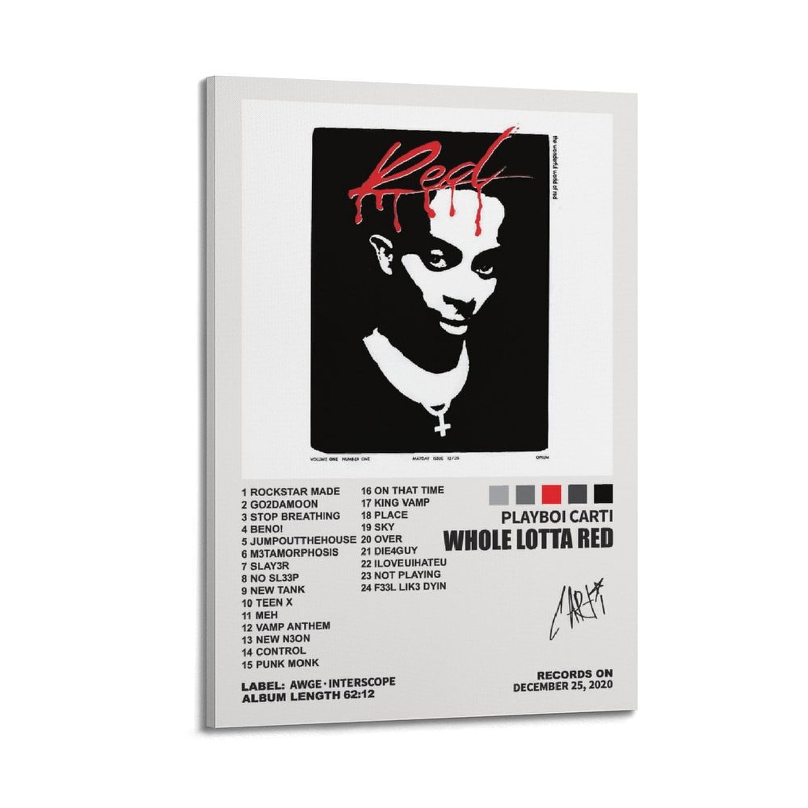Playboi Carti Poster Whole Lotta Red Album Cover Posters Anime Star ...