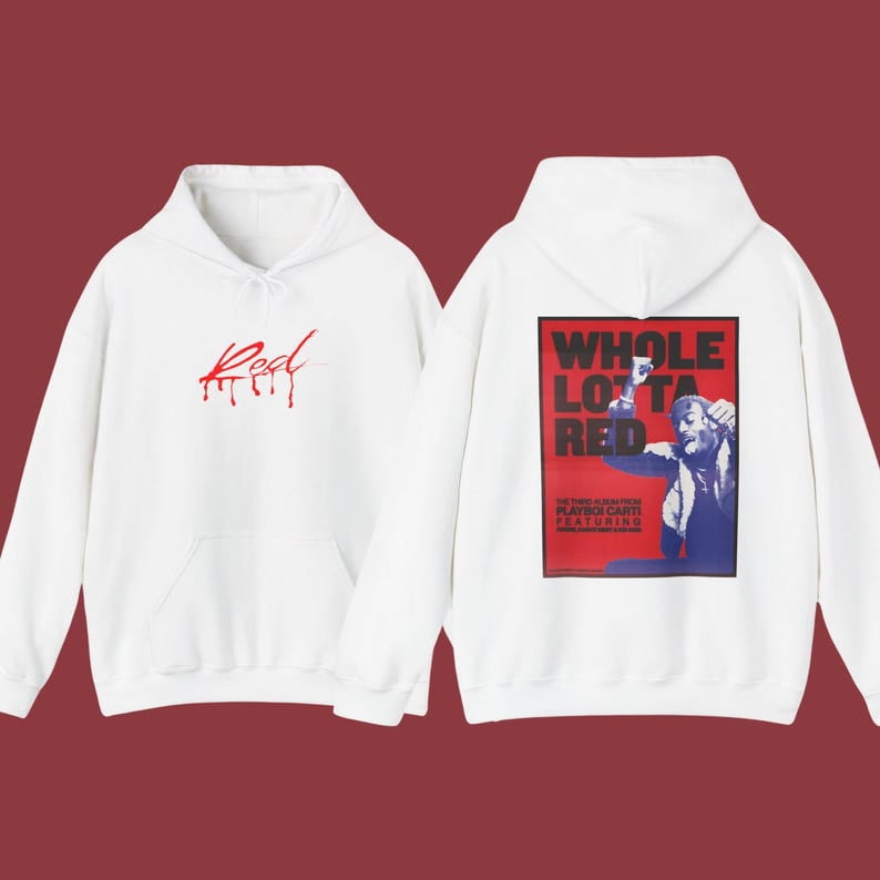 Playboi Carti Whole Lotta Red Hoodie, Playboi Carti Merch, Hiphop Merch ...