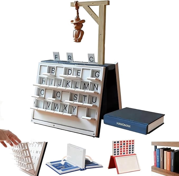 Playbook'd Hangman, Hangman Game Magnetic Cowboy 3D Printed Set ...