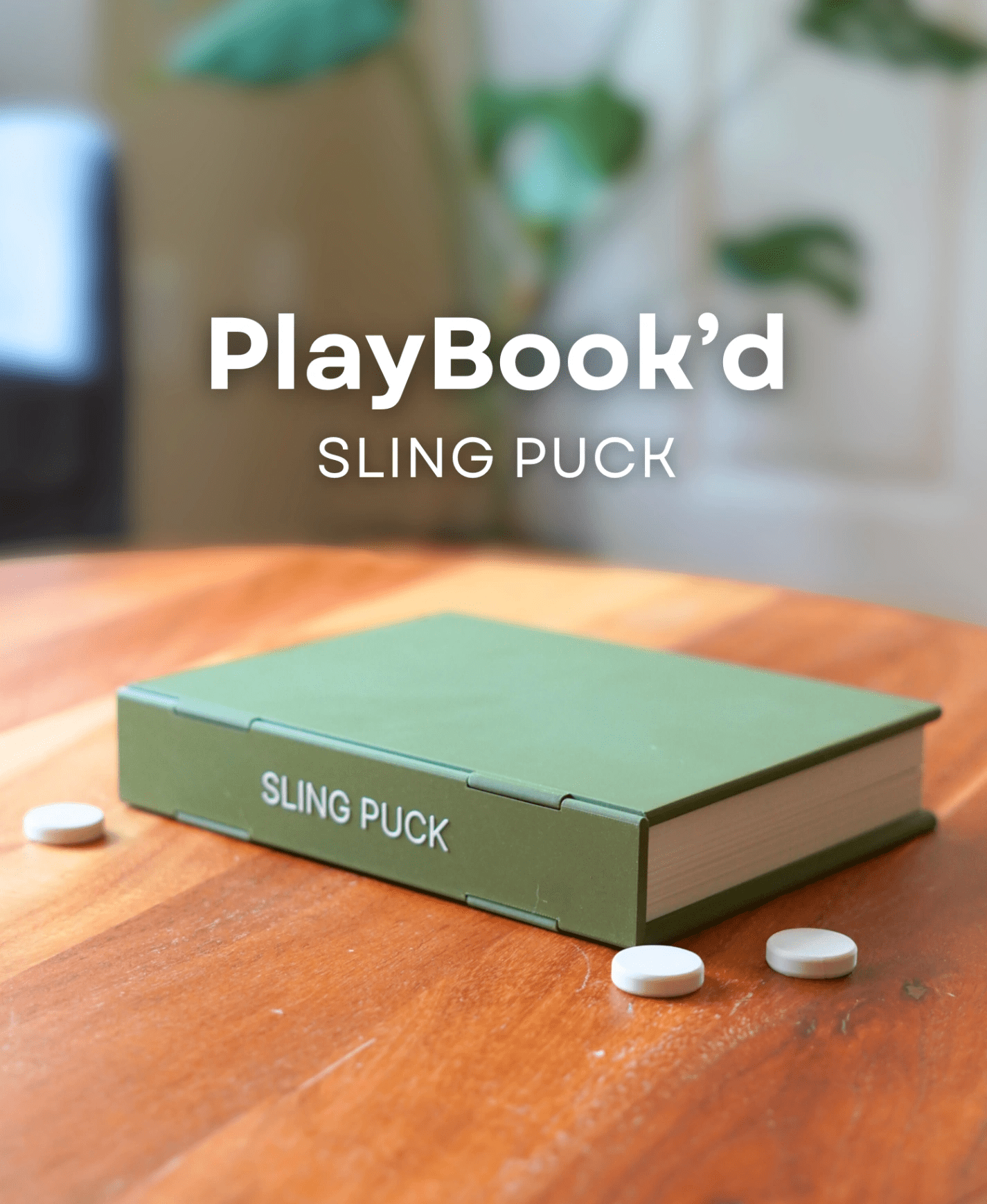 Playbook’d Sling Puck Game Book, Fast-Paced Table Hockey Game Disguised ...