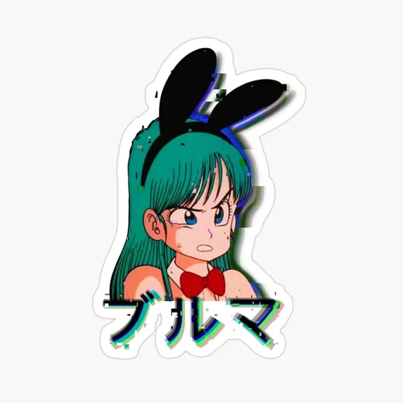 Playboy Bunny Bulma/Dbz Glitch Sticker For Car, Truck Sticker Phone ...