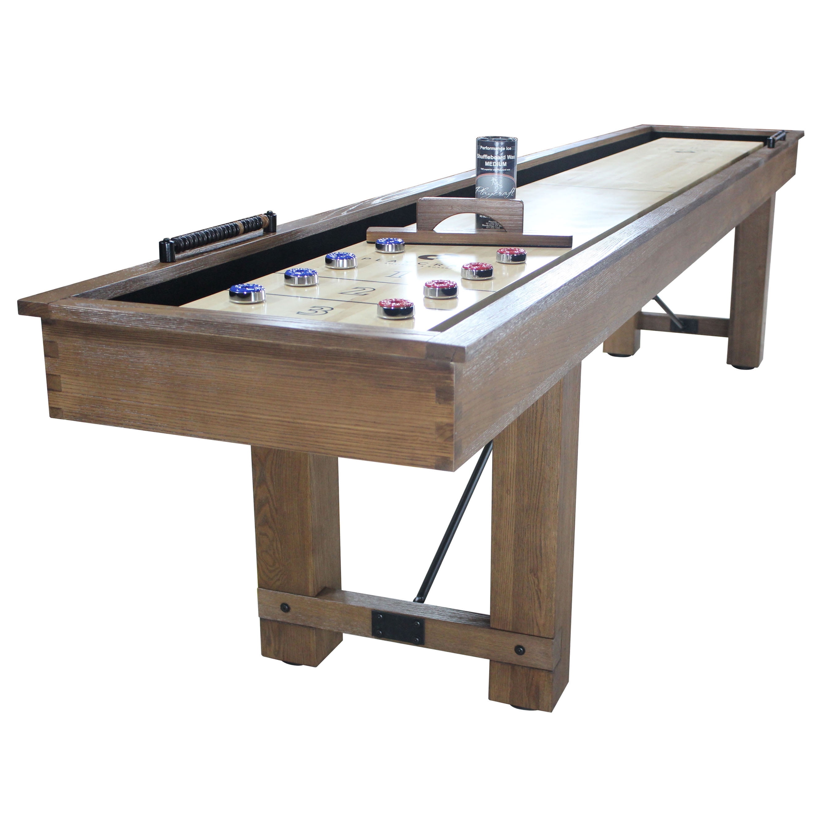 Playcraft Montauk Pecan 12' Shuffleboard Table - Walmart.com