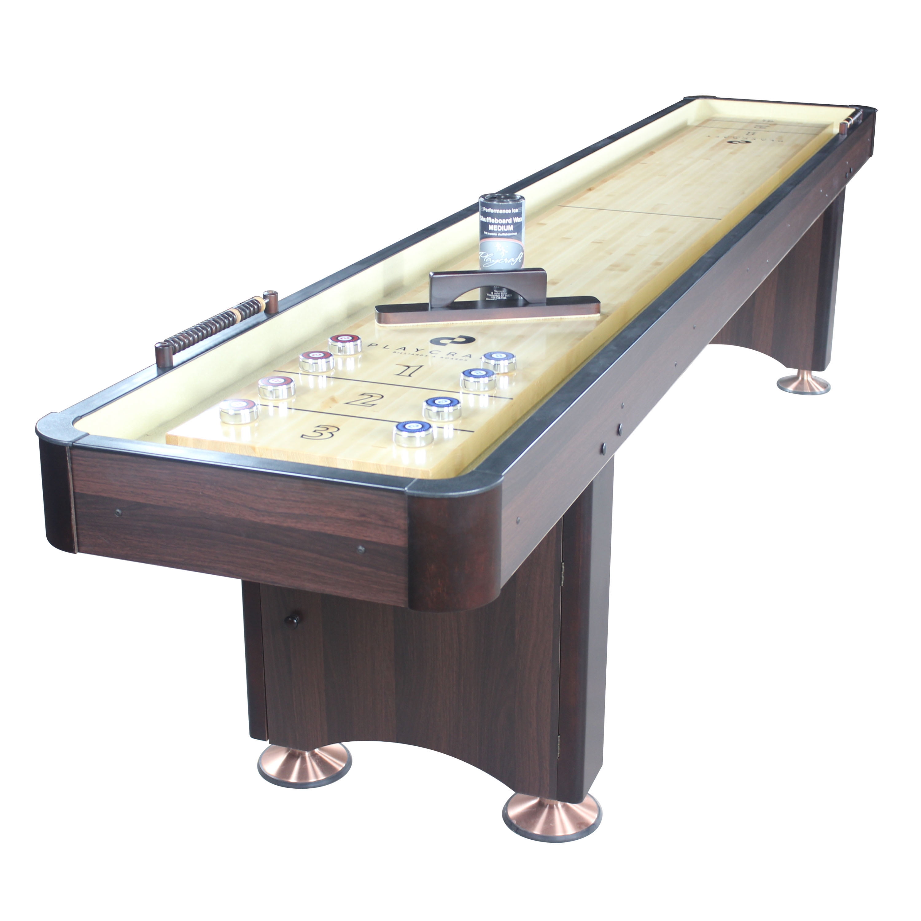 Playcraft Woodbridge Espresso 12ft Top Size Shuffleboard Table ...