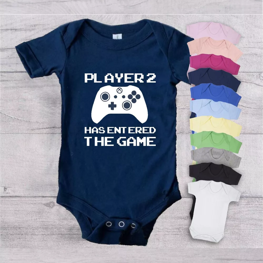 Player 2 Has Entered The Game Xbox Baby Bodysuit Babygrow Vest Geeky ...
