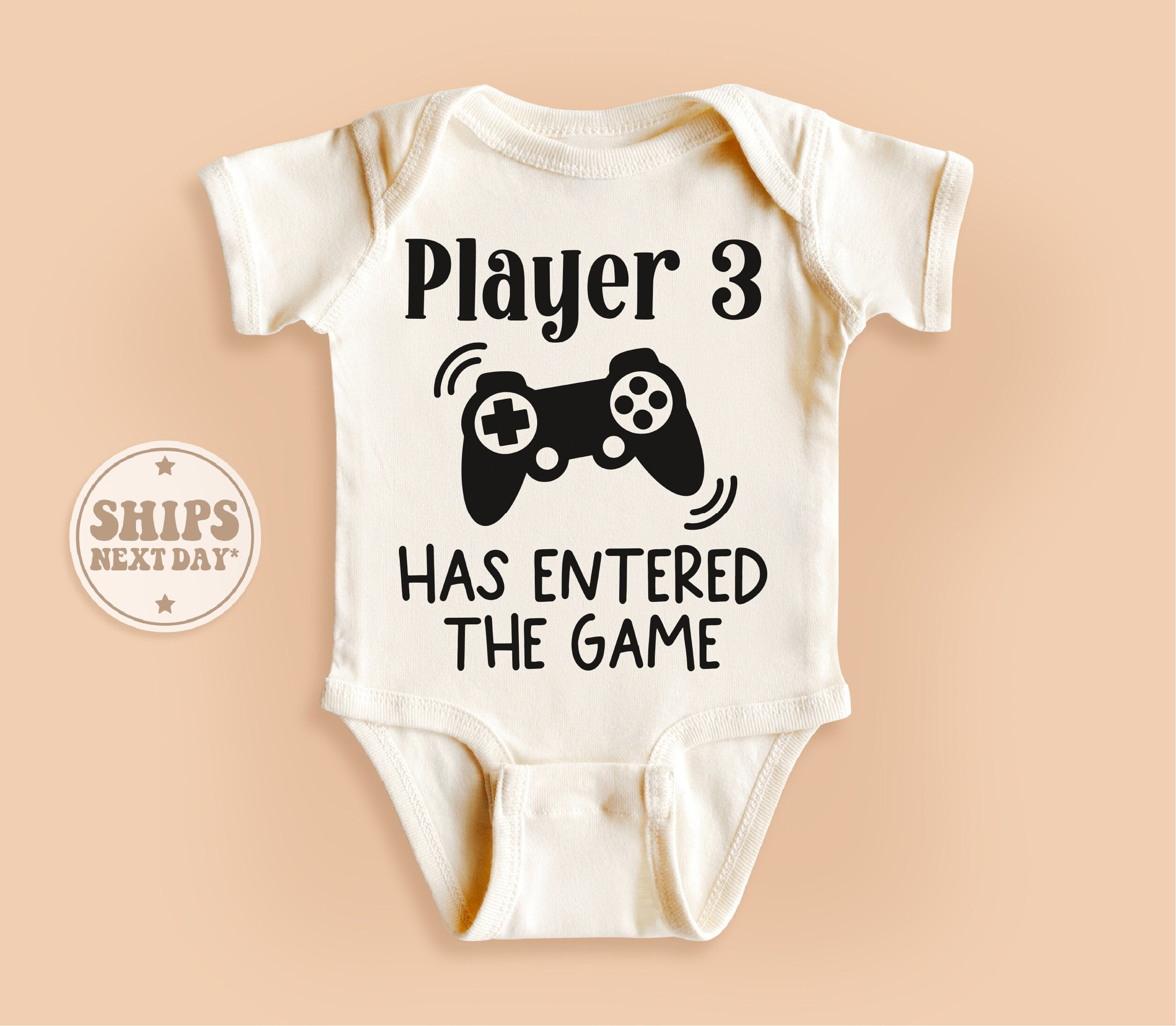 Player 3 Has Entered The Game Baby Onesie, New In Game Baby Bodysuit ...