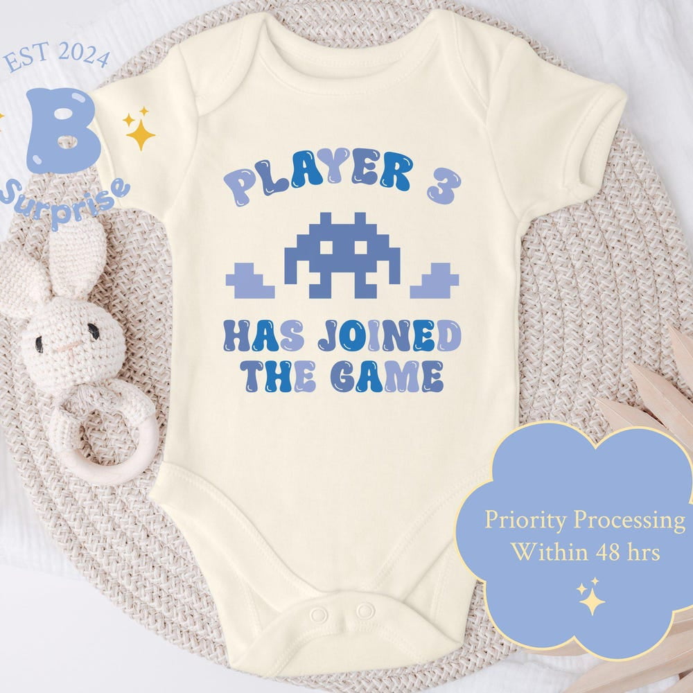 Player 3 Has Joined The Game Onesie, Gamer Baby Boy Bodysuit, Video ...