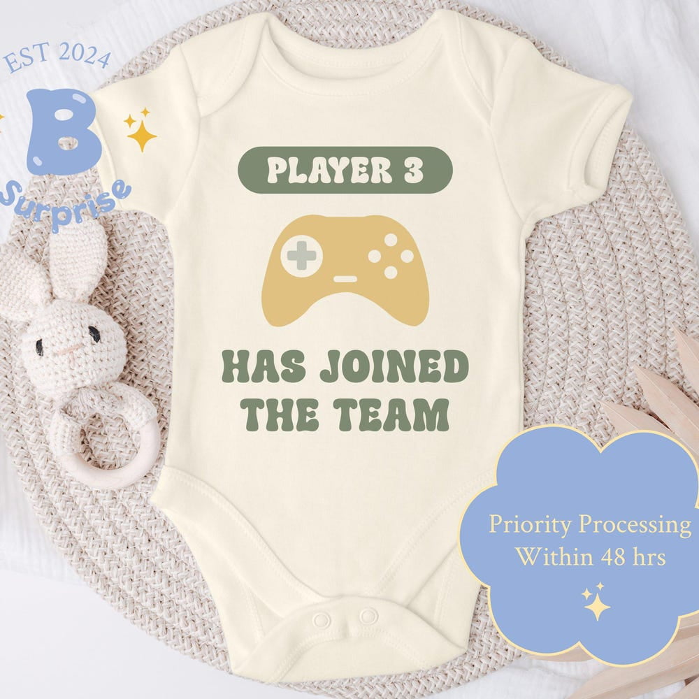 Player 3 Has Joined Onesie, Baby Boy Gamer Bodysuit, Gaming Theme ...