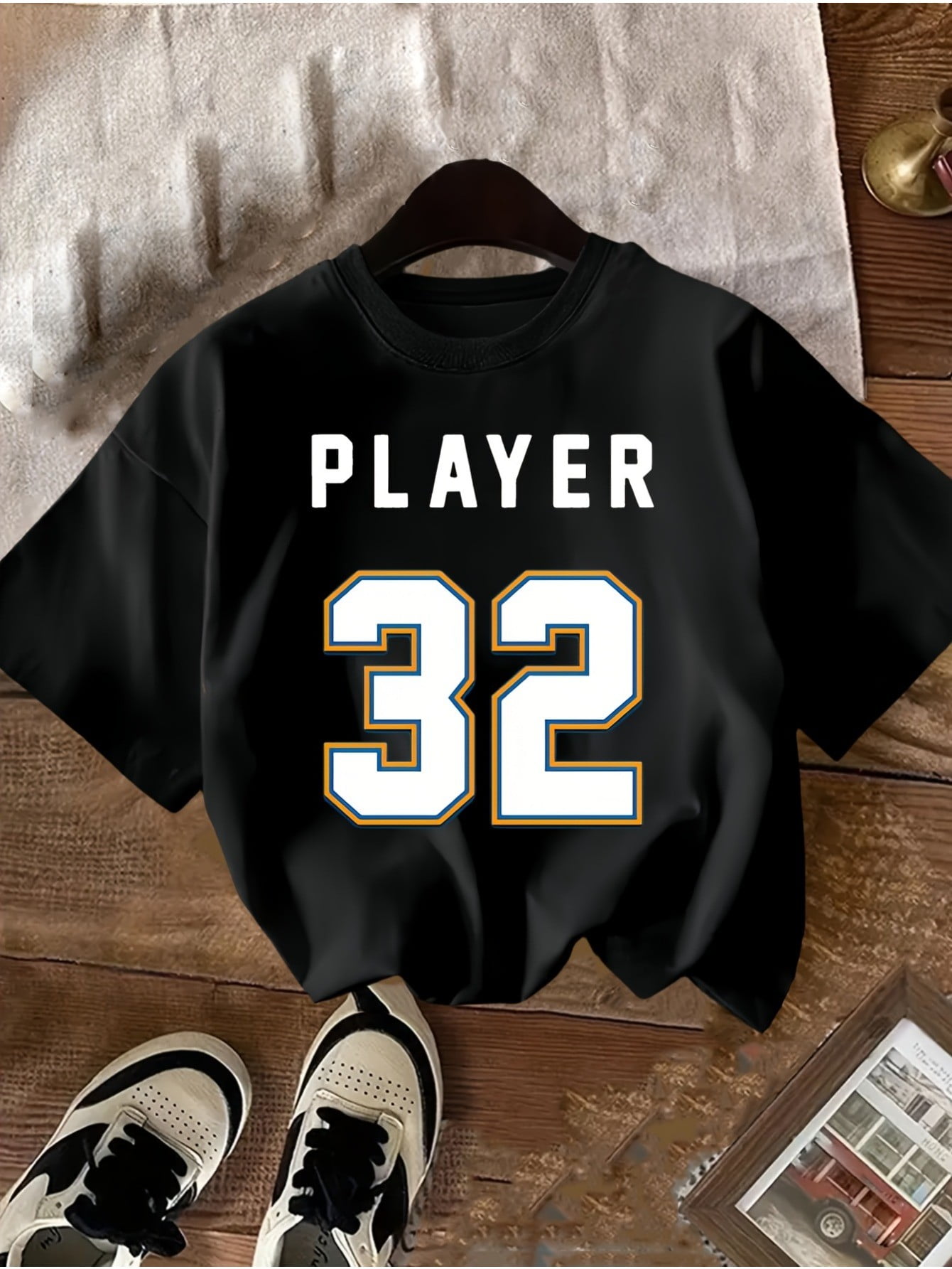 Player 32 Girls' Summer Casual T-Shirt - Soft Cotton Knit, Round Neck ...